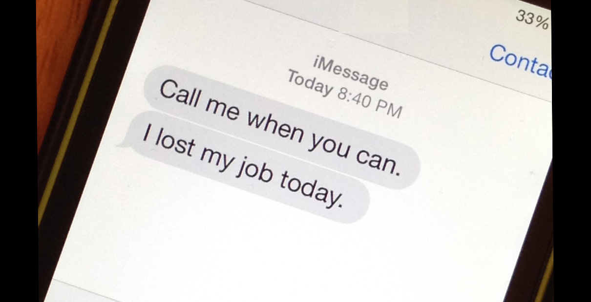 What not to say when someone has lost a job