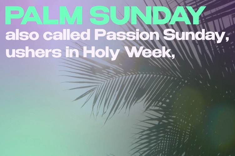 Why do palm branches usher in Holy Week?